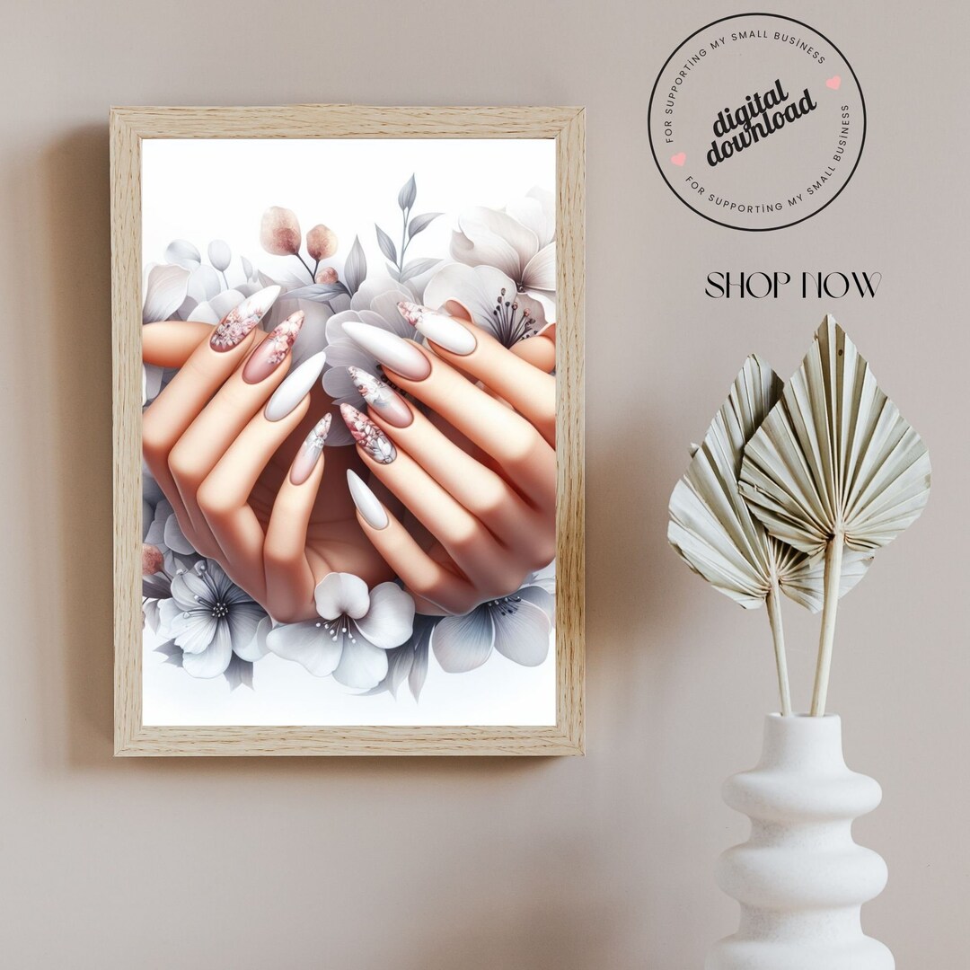 Printable Nails Print, Nail Salon Decor, Nail Technician Gift, Spa Wall ...