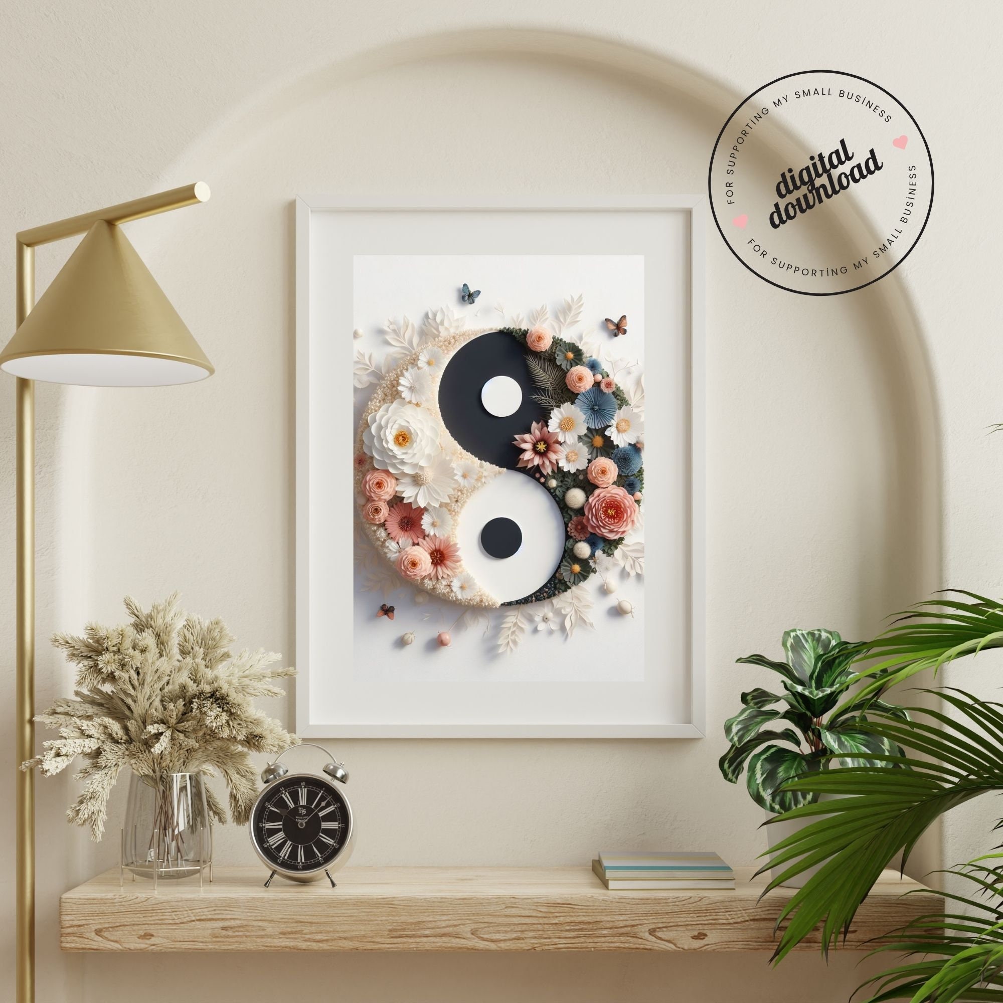 Yin Yang Print, Yin Yang Poster, Zen Art, Yoga Wall Art, Yin Yang Decor ...