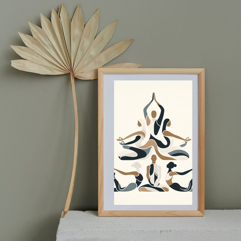 Yoga Wall Art, Yoga Poster, Yoga Poses Digital Art, Yoga Poses Wall ...