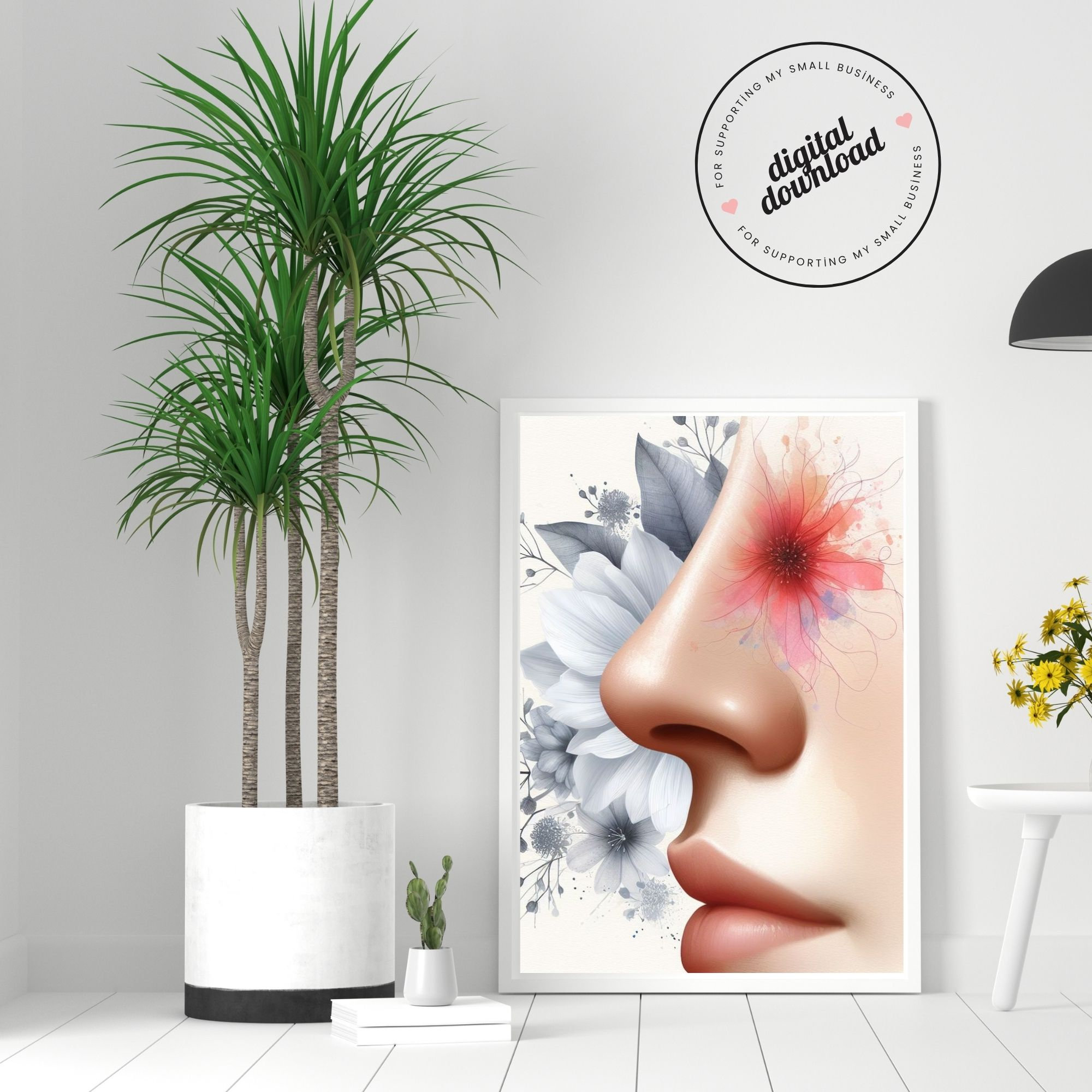 Anatomy of the Nose Art, Muscles and Arteries, Rhinoplasty Print, Nasal ...