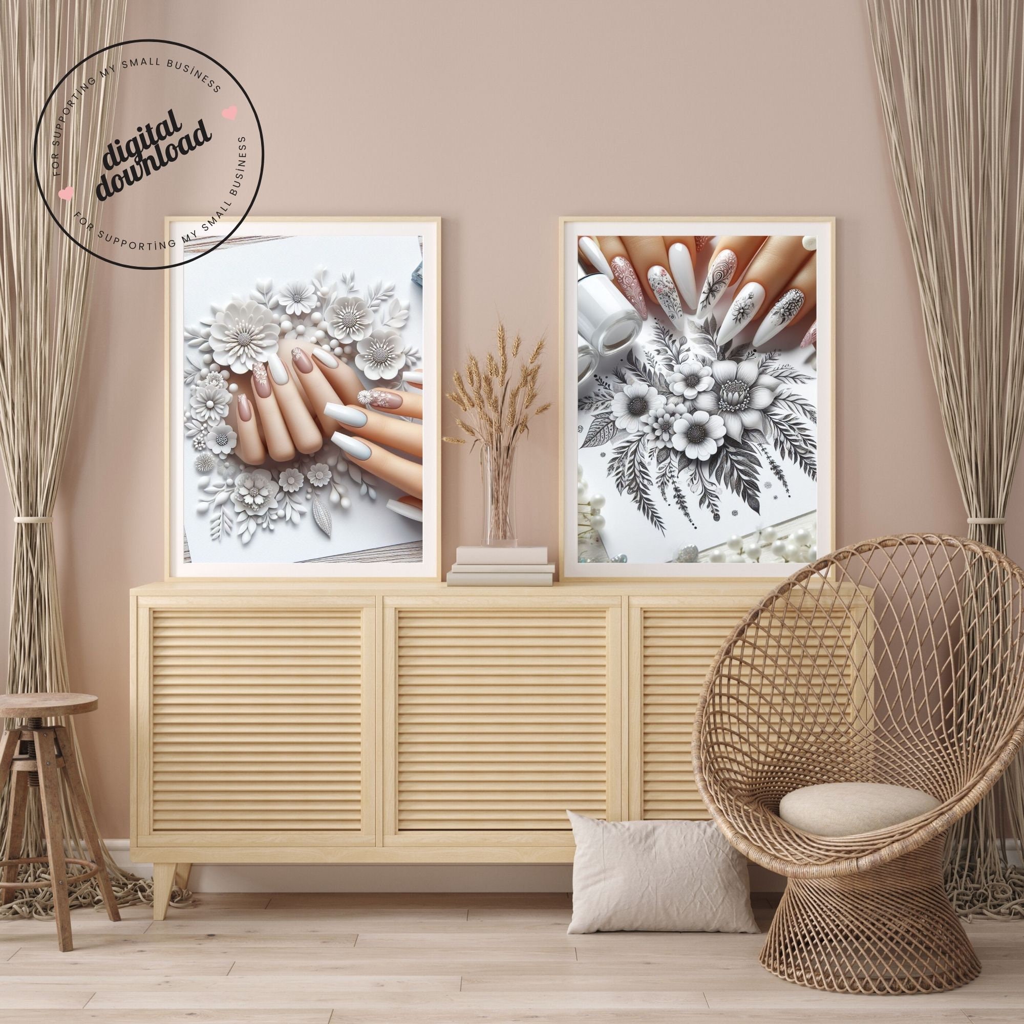 Printable Nails Print, Nail Salon Decor, Nail Tech Gift, Spa Wall Art ...