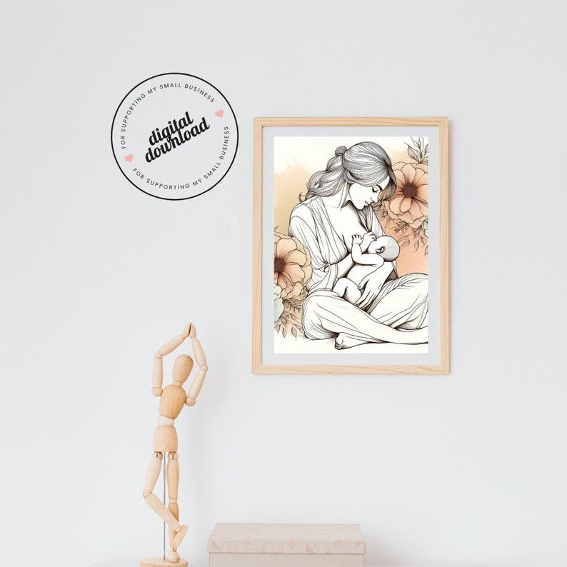 Breastfeeding Print, Mammary Gland Print, Lactation Consultant, Breast ...