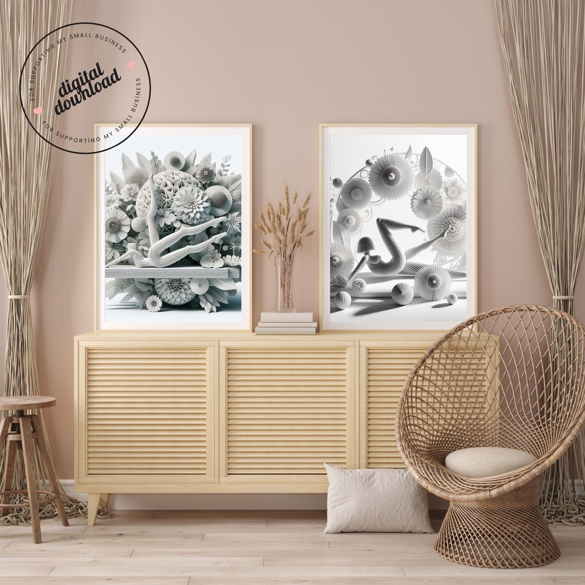 PILATES POSTER Digital Download, Downloadable Pilates Art, Pilates ...