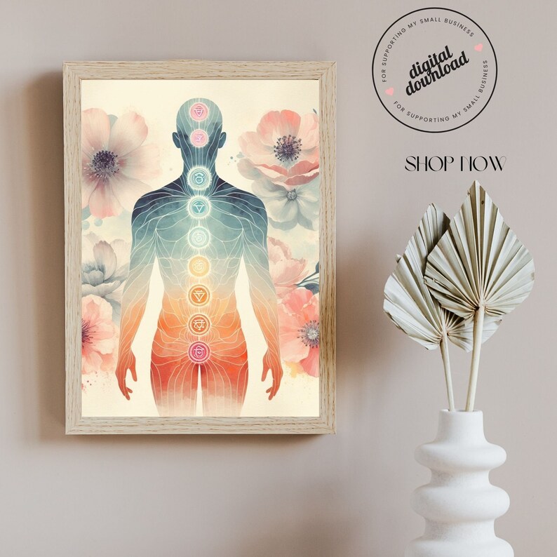 Chakra Poster, Chakra Artwork, Printables, Chakra Meditation Art, Yoga ...