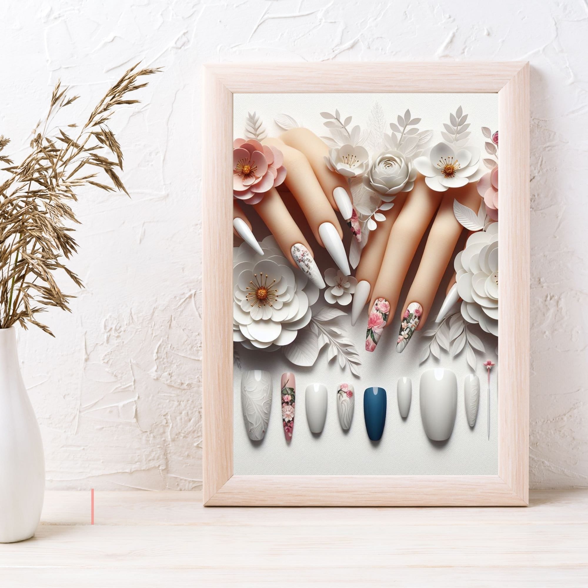Printable Nails Print, Nail Salon Decor, Nail Tech Gift, Spa Wall Art ...