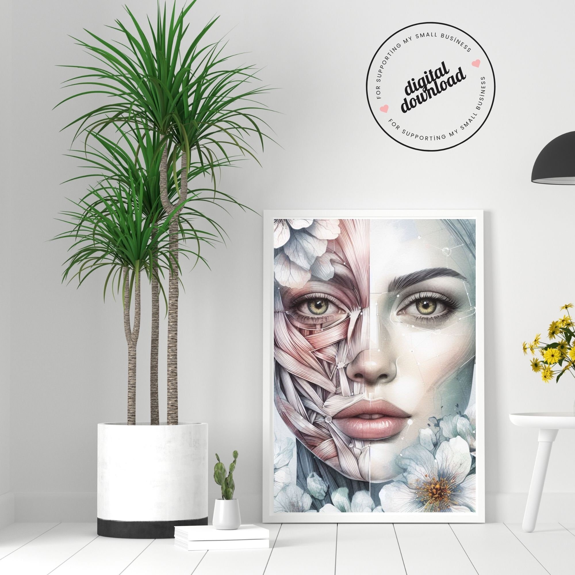 Facial Muscles Art Print, Esthetician Office Decor, Esthetician Gift ...