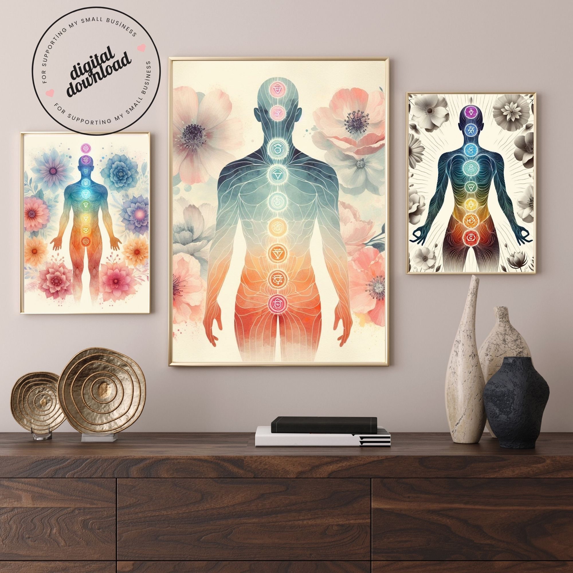 Chakra Poster, Chakra Artwork, Printables, Chakra Meditation Art, Yoga ...
