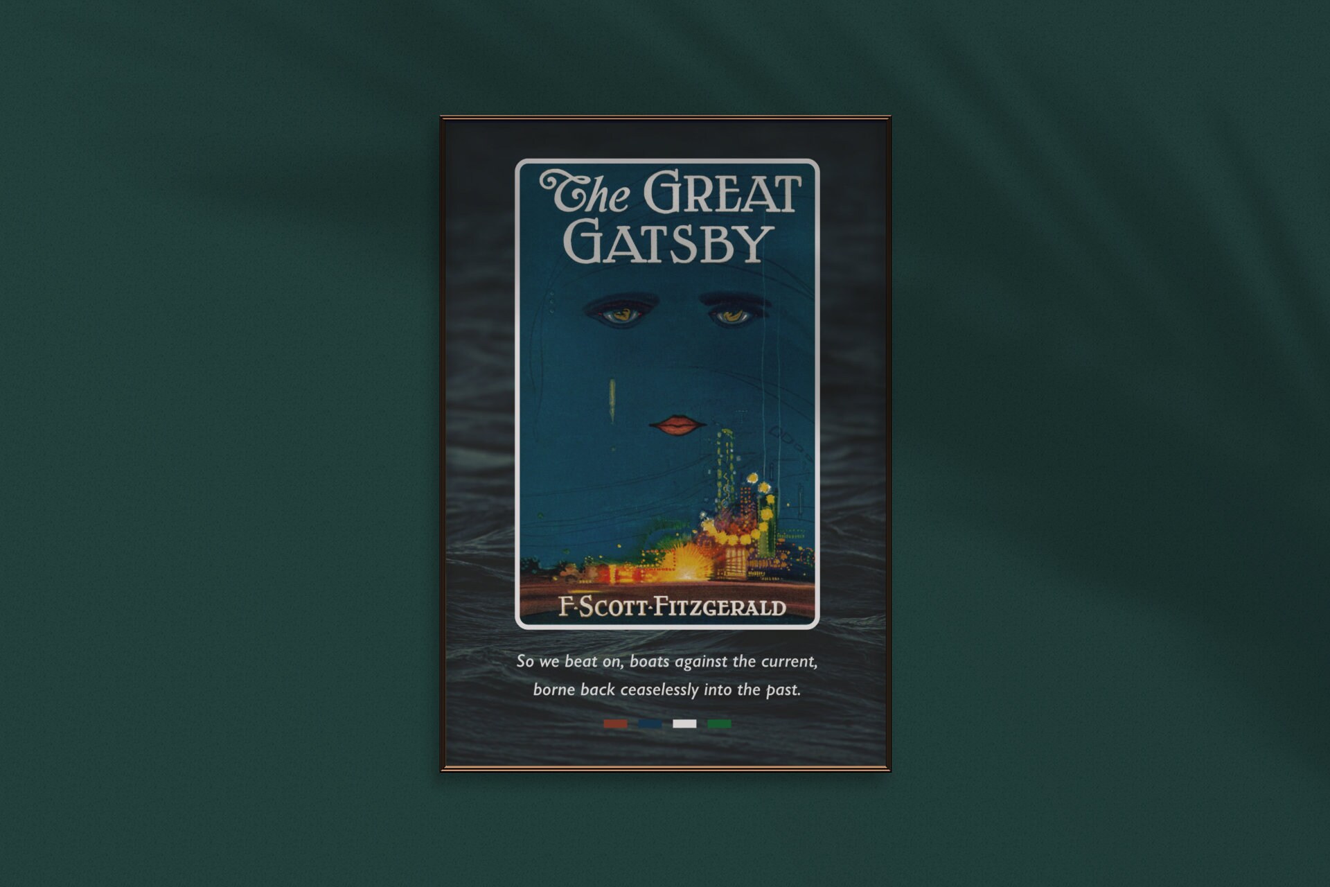 The Great Gatsby Book Poster: Minimal Poster - Book Cover Art Print ...