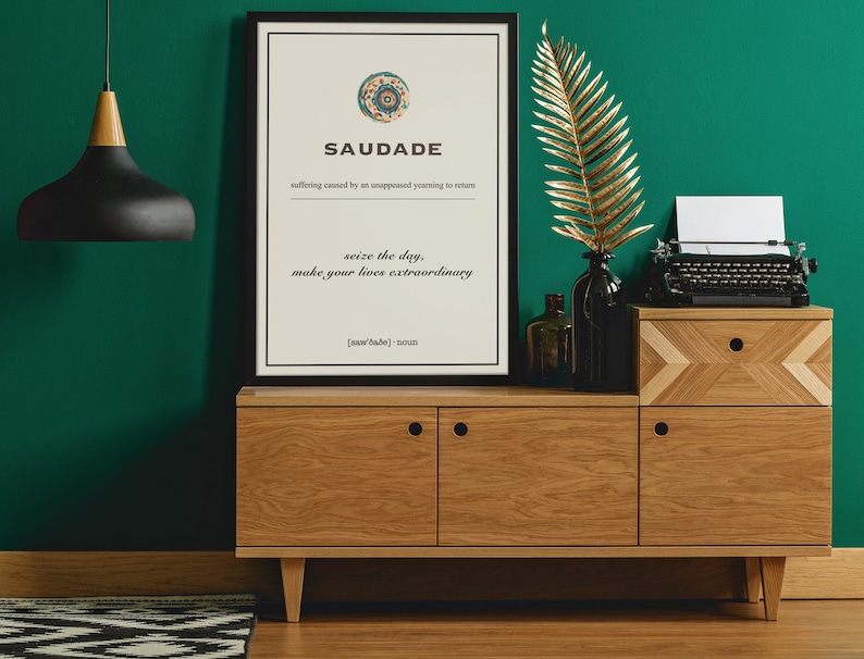 Saudade Definition Print: Minimalist Quote Wall Art (digital Download ...