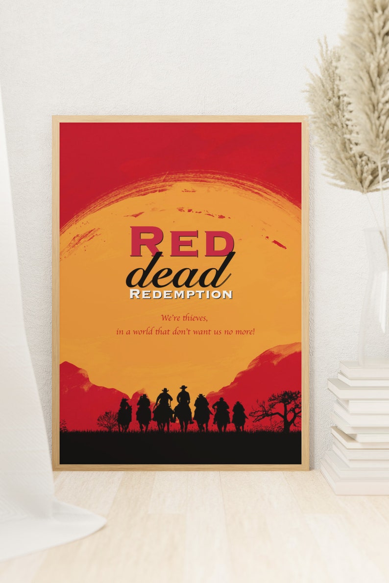 RDR Poster | Digital Game Poster | Printable Game Poster | Wall Art ...