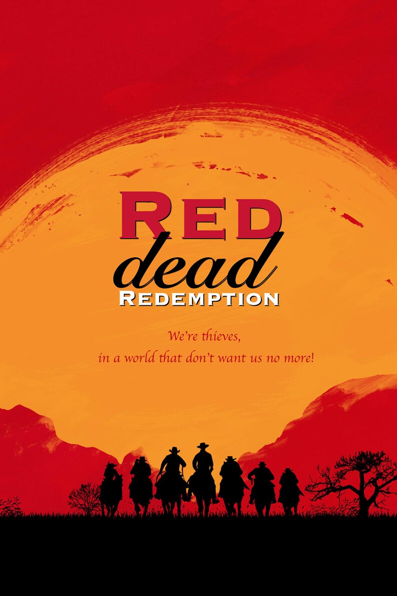 RDR Poster | Digital Game Poster | Printable Game Poster | Wall Art ...