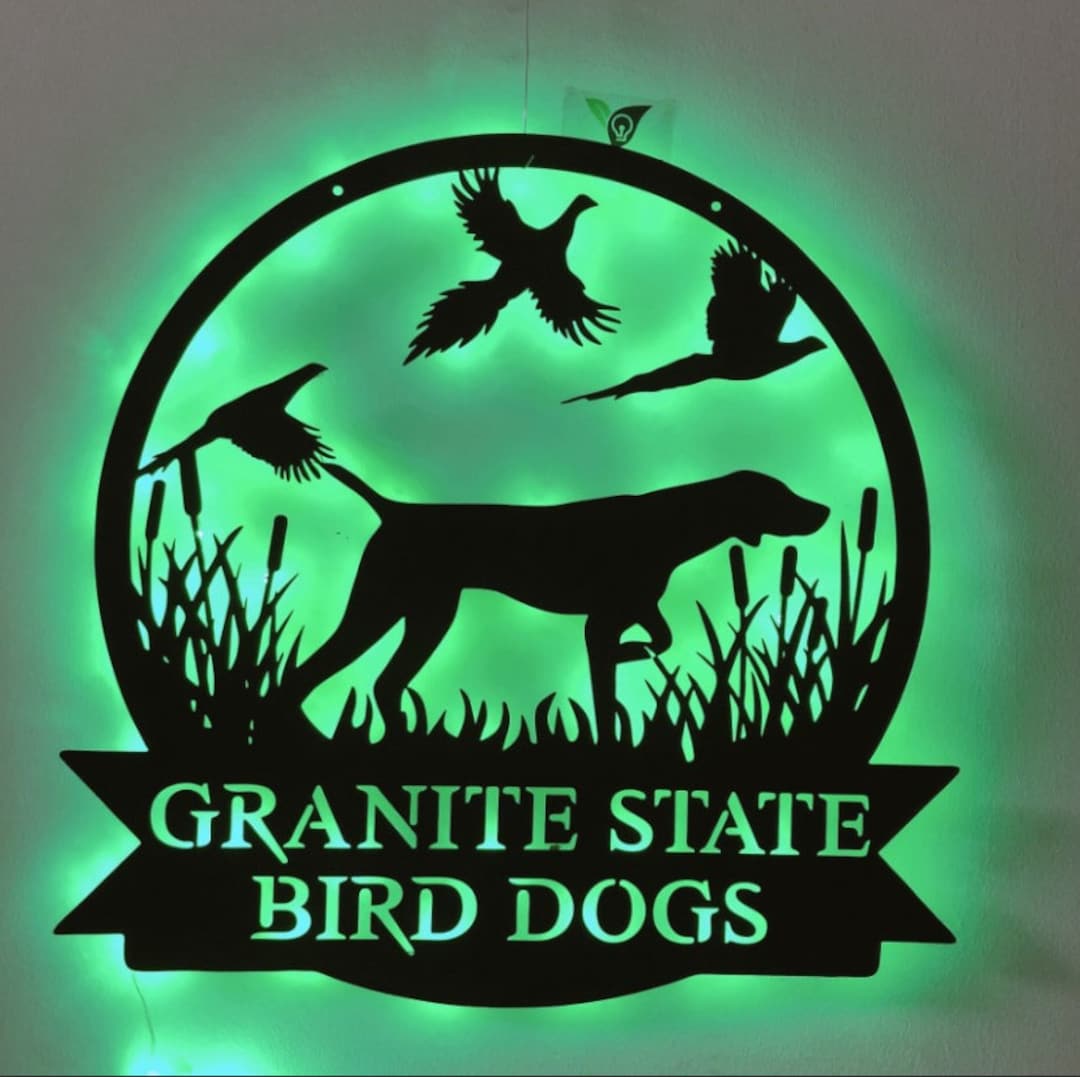 Personalized Duck Hunting Metal Wall Art LED Light, Custom Dog Hunting ...