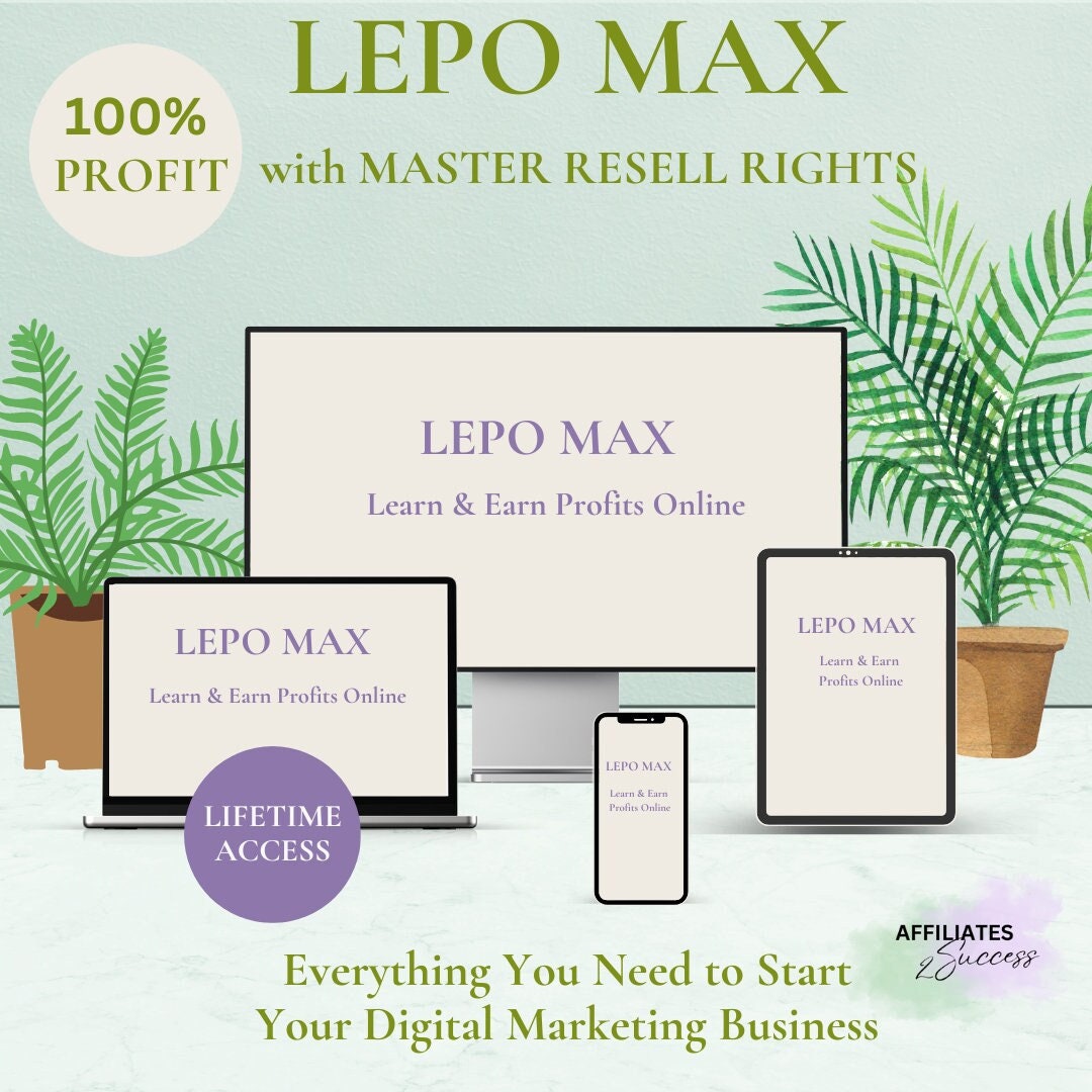 LEPO Max With Master Resell Rights Digital Marketing Course - Etsy