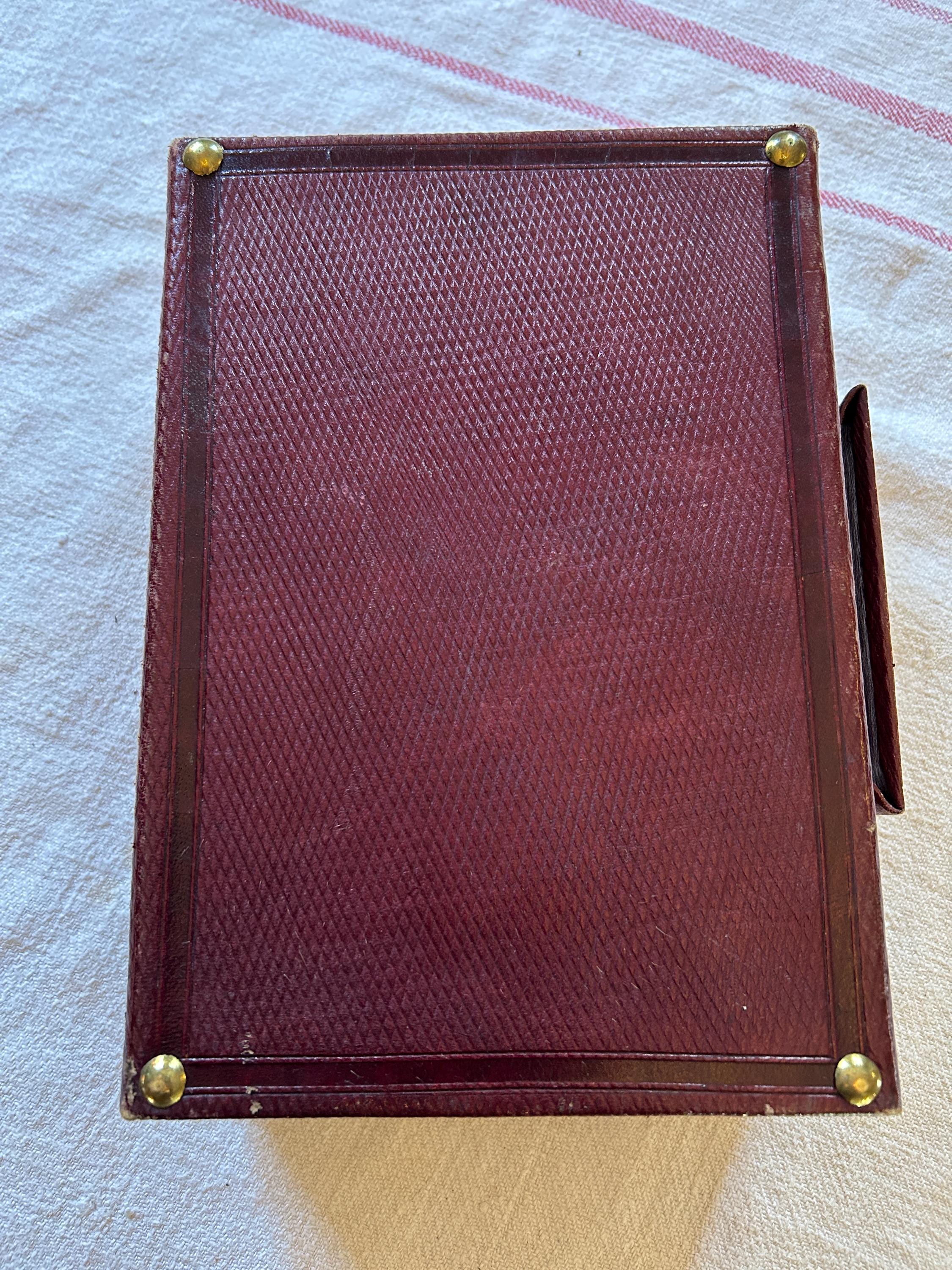 French Vintage Leather Travel Case With Accessories - Etsy