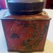 Vintage Chinese Red Painted Tin Tea Caddy - Etsy