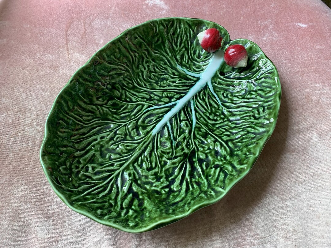 Vintage Green Cabbage Ware With Radish Serving Dish. - Etsy
