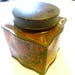 Vintage Chinese Red Painted Tin Tea Caddy - Etsy
