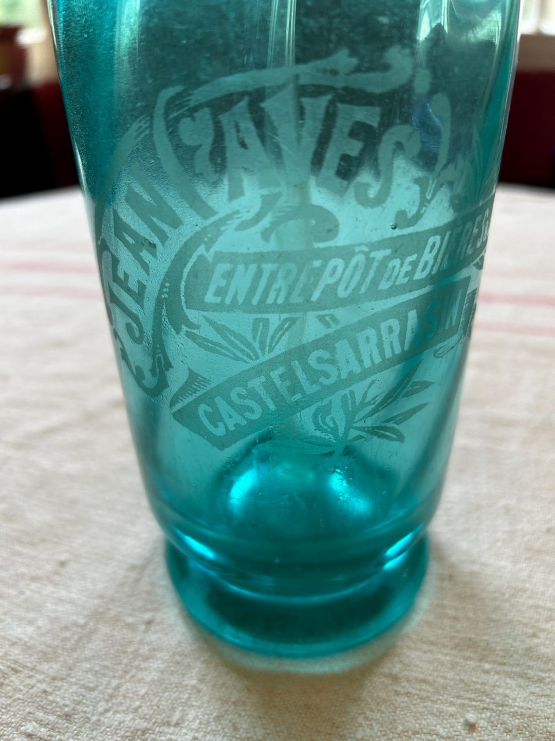 French Classic Soda Syphon Turquoise Blue Glass - Etsy