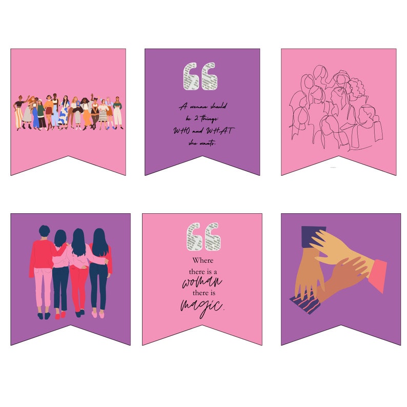 Women's Day Banner Printable Party Decorations, International Women's ...