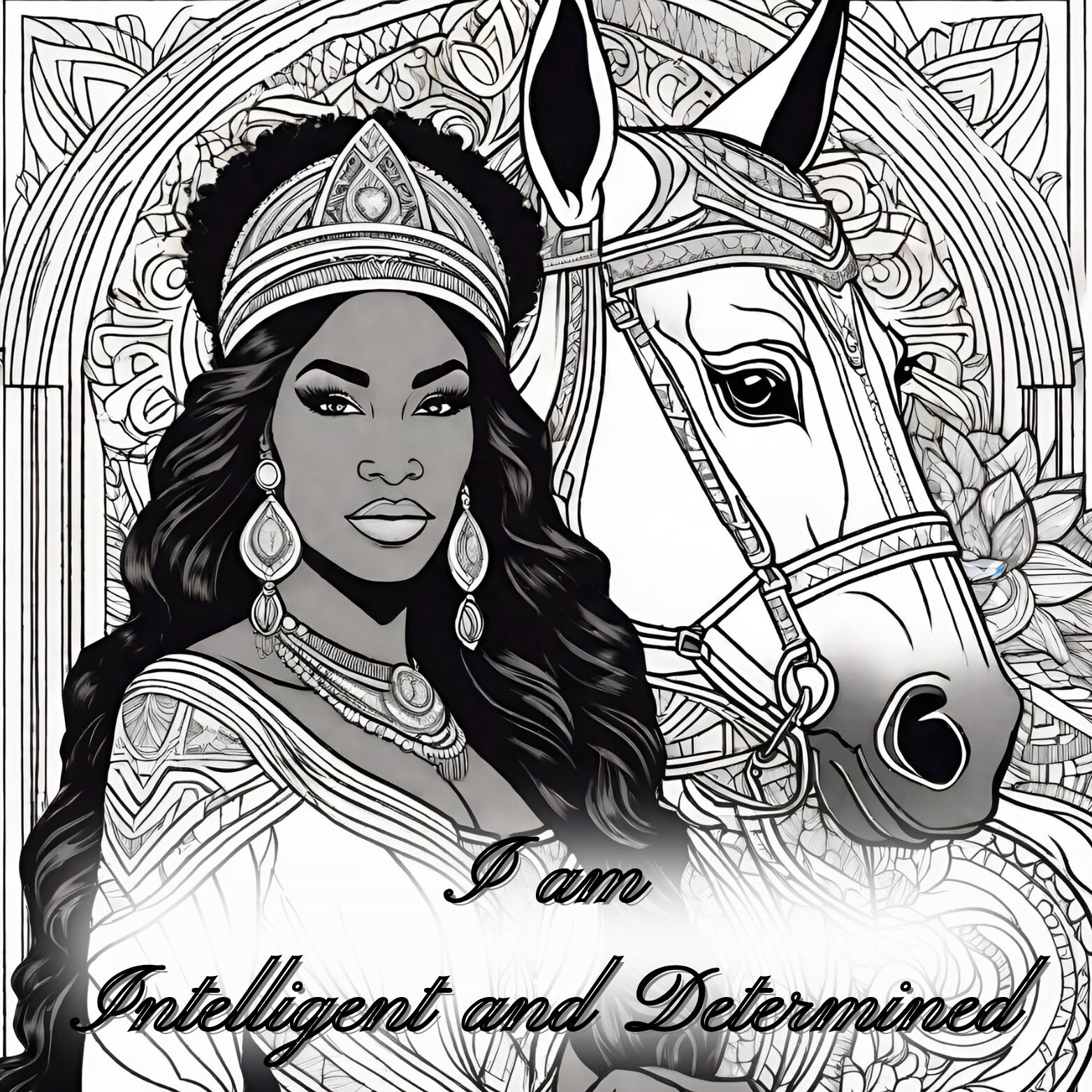 Inspirational Adult Coloring Pages African American Women With Animal ...
