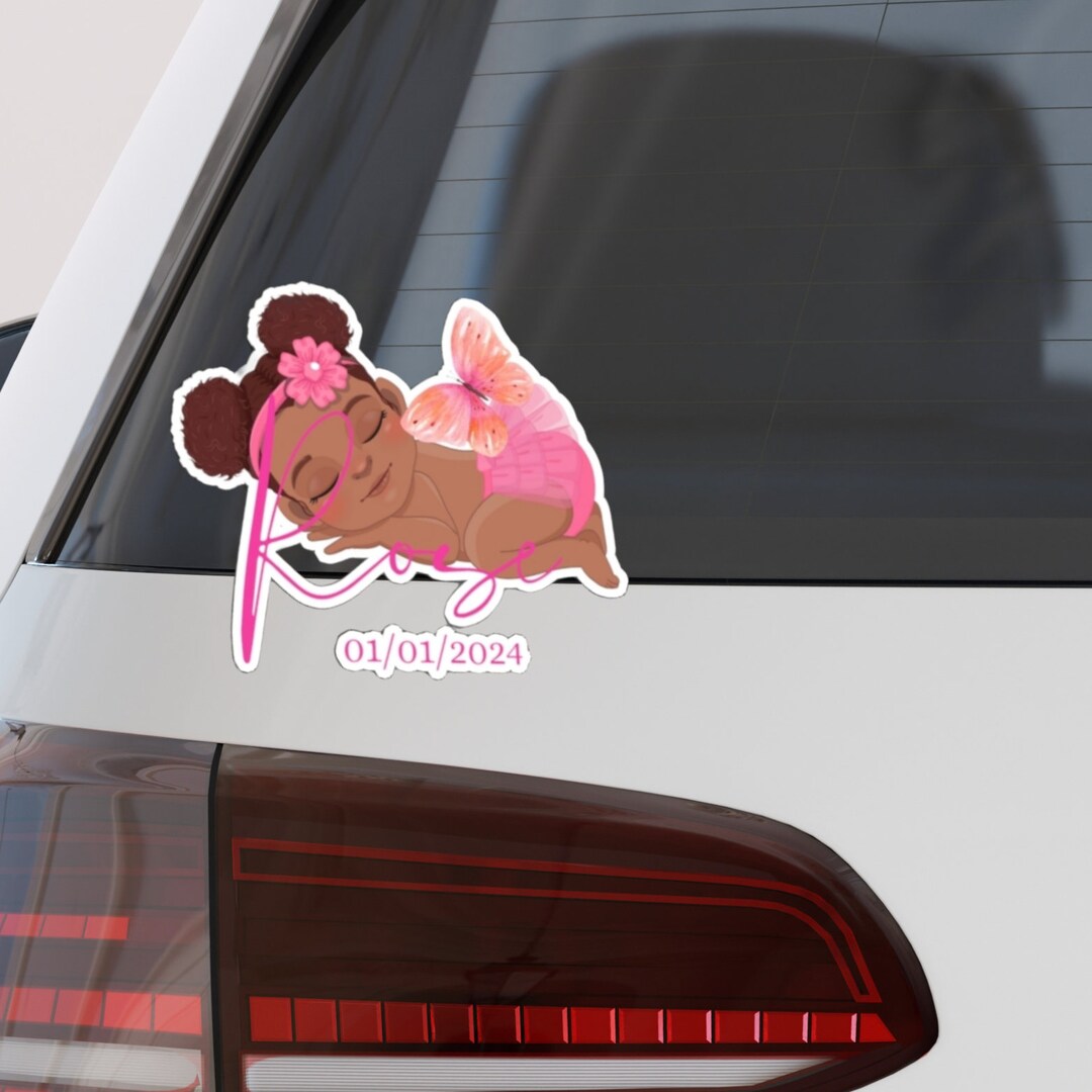 Personalized Baby Name and Birthday Kiss-cut Vinyl Decals / Newborn ...