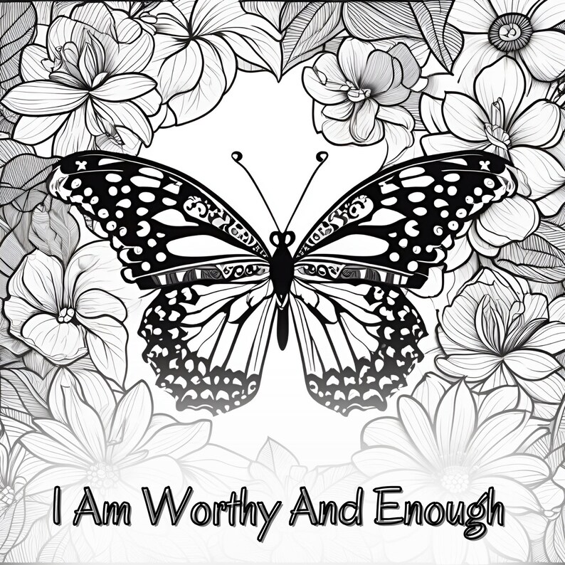 Butterfly Coloring Pages: 10 Inspirational Designs (digital Printable ...