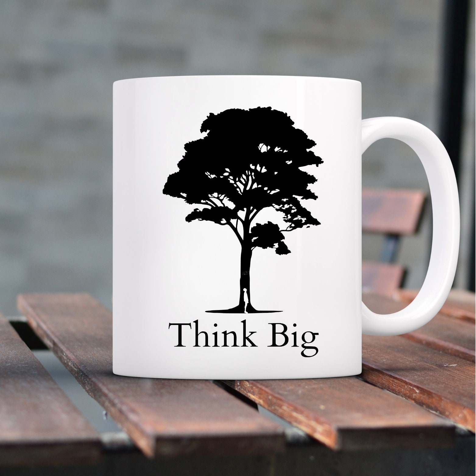 Think Big Tree Sketch Print | Motivational Wall Art | Neutral Rustic ...