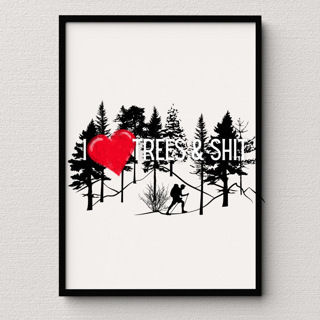 I Love Trees Digital Art | Sticker | Digital Prints - Etsy