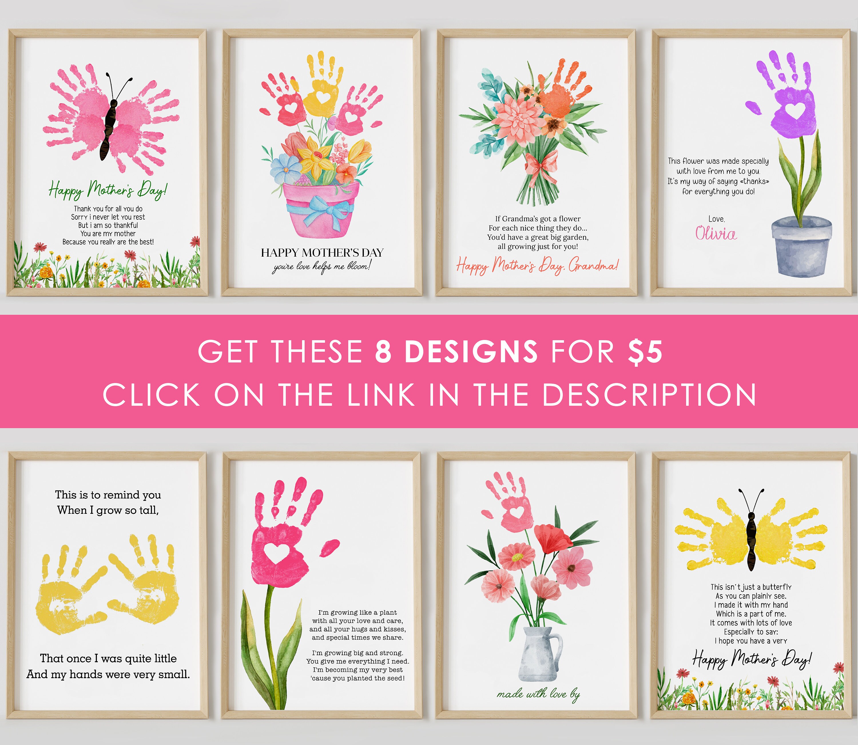 Flower Handprint Art, Mother's Day Craft, Your Love Helps Me Bloom ...