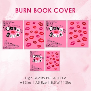 Burn Book Printable Cover, Pdf, Jpeg, INSTANT DOWNLOAD - Etsy