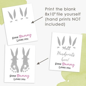 Easter Footprint Art, Crafts for Kids, Cute Bunny Feet, Handprint, 1st ...