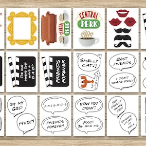 Friends Photo Booth Frame & Props, BUNDLE, Friends Theme Baby Shower ...
