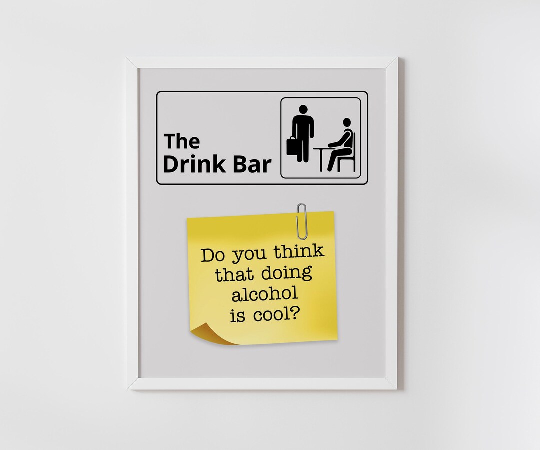 The Drink Bar Sign, the Office Theme Party Decorations, Printable, Pdf ...