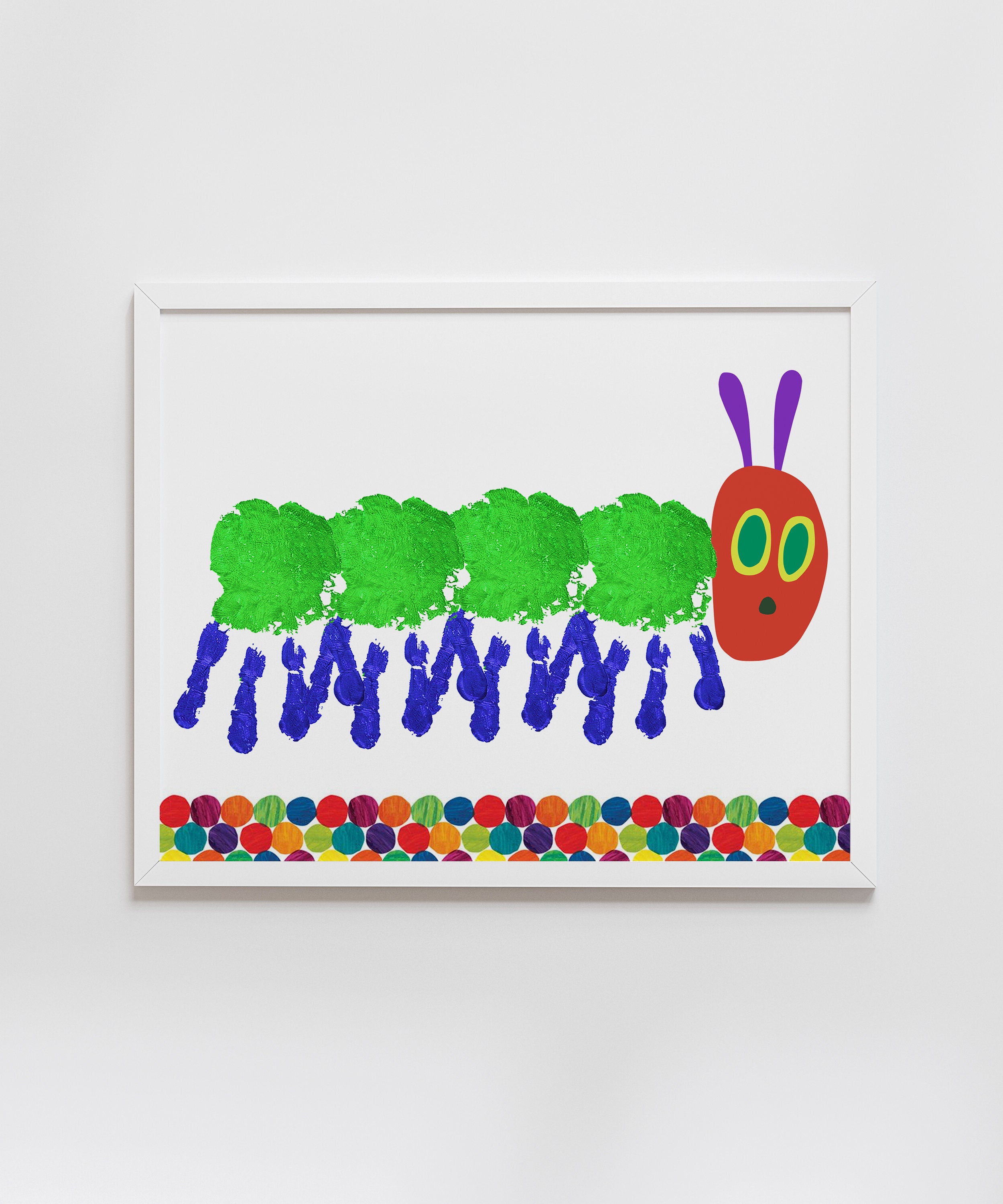 The Hungry Caterpillar, Handprint Art Craft, Crafts for Kids for Babies ...