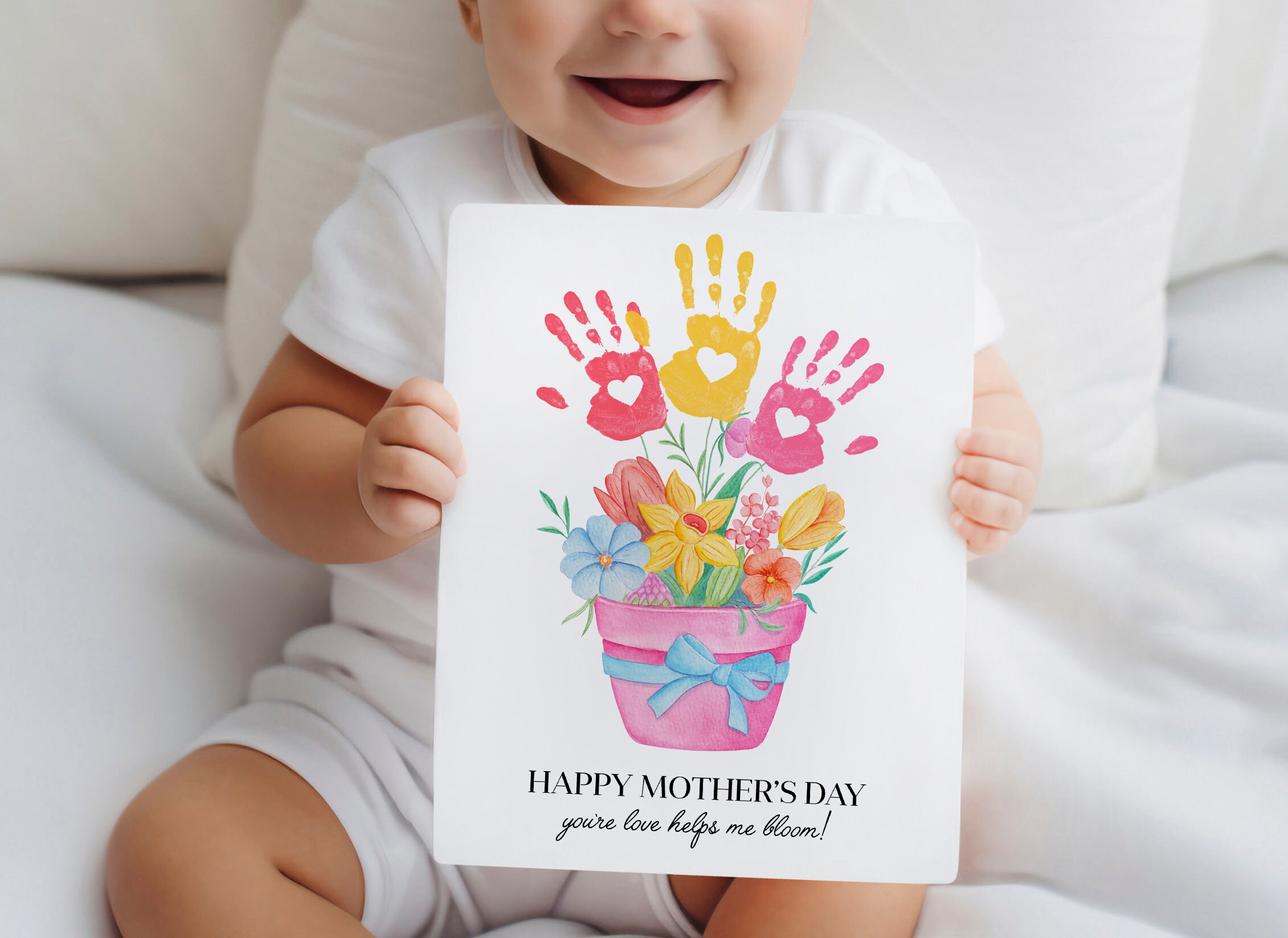Flower Handprint Art, Mother's Day Craft, Your Love Helps Me Bloom ...
