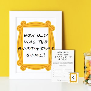 Friends Theme Birthday Games, BUNDLE, Friends Birthday Activity Pack ...