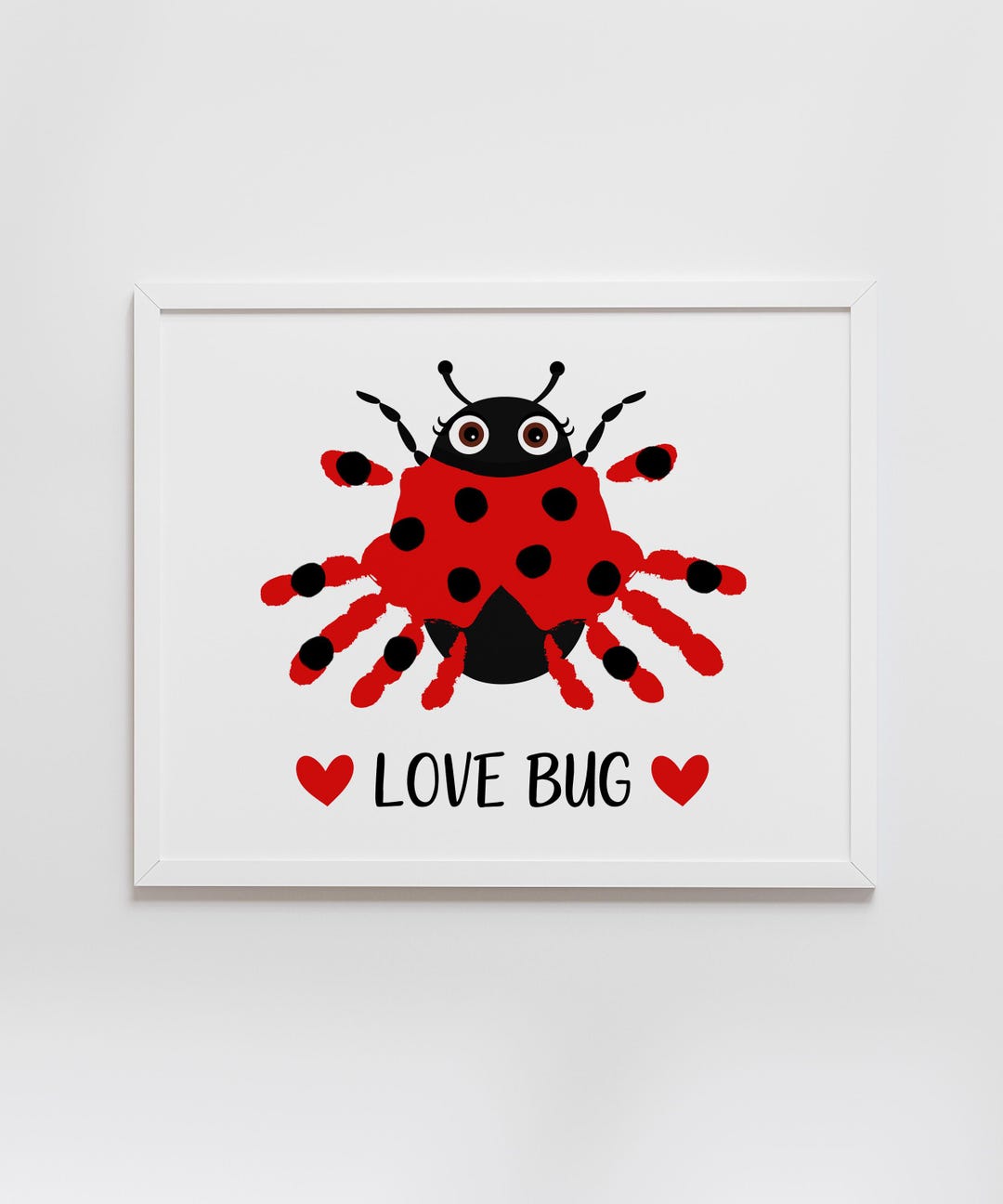 Love Bug Handprint Art Craft for Kids, Valentine's Day, Preschool ...