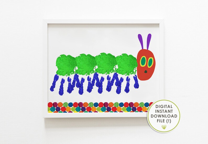 The Hungry Caterpillar, Handprint Art Craft, Crafts for Kids | for ...