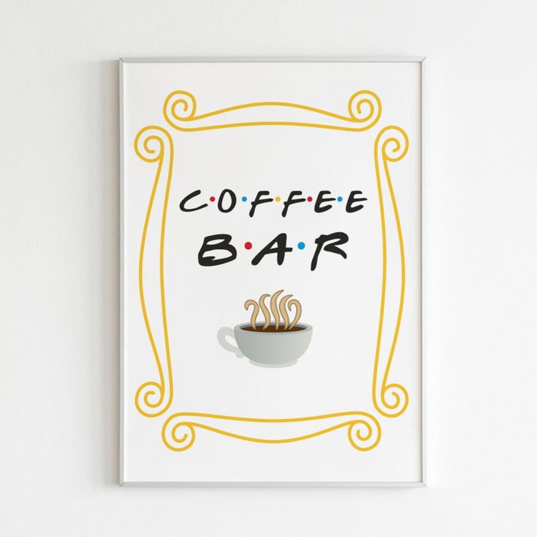 Coffee Bar Table Sign, Friends Theme Shower Birthday Party Decor ...