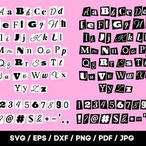 Burn Book Alphabet, Letters + Numbers + Symbols, Burn Book Font, Svg ...