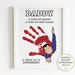 Father's Day Handprint Art Craft, BUNDLE, Superhero Dad, Birthday Gift ...