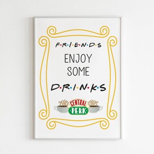 Friends Party Sign, Drinks Table Sign, Friends Theme Shower Party Decor ...