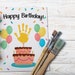 Birthday Cake Handprint Art, Kids Craft, Happy Birthday, Gift From Baby ...