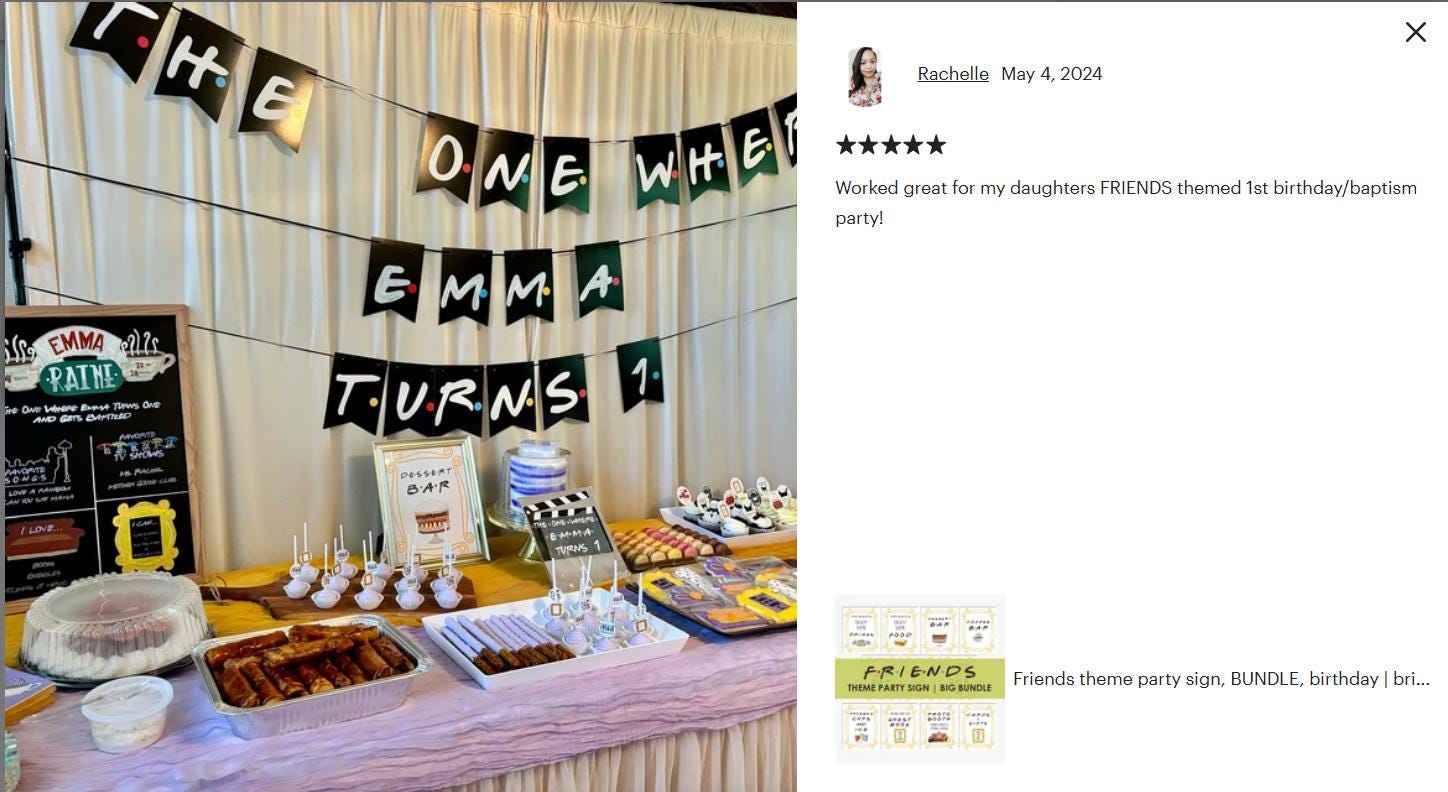 Friends Theme Party Sign, BUNDLE, Birthday | Bridal Shower | Baby ...