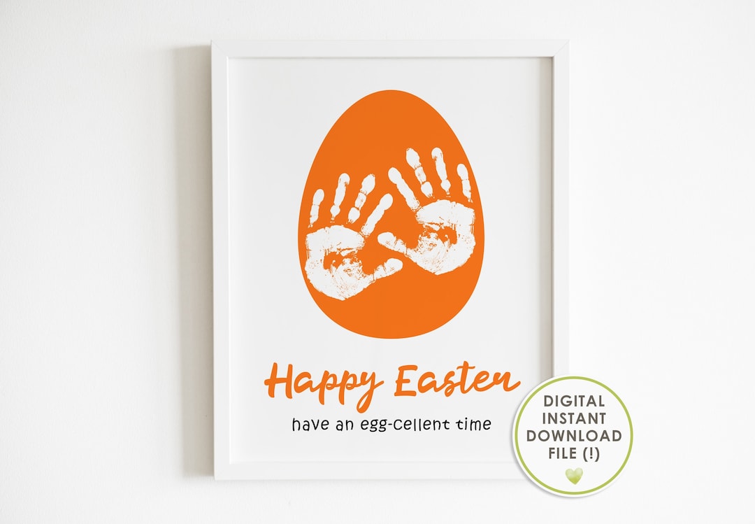 Easter Egg Handprint or Fingerprint Art Craft, DIY, Crafts for Kids ...