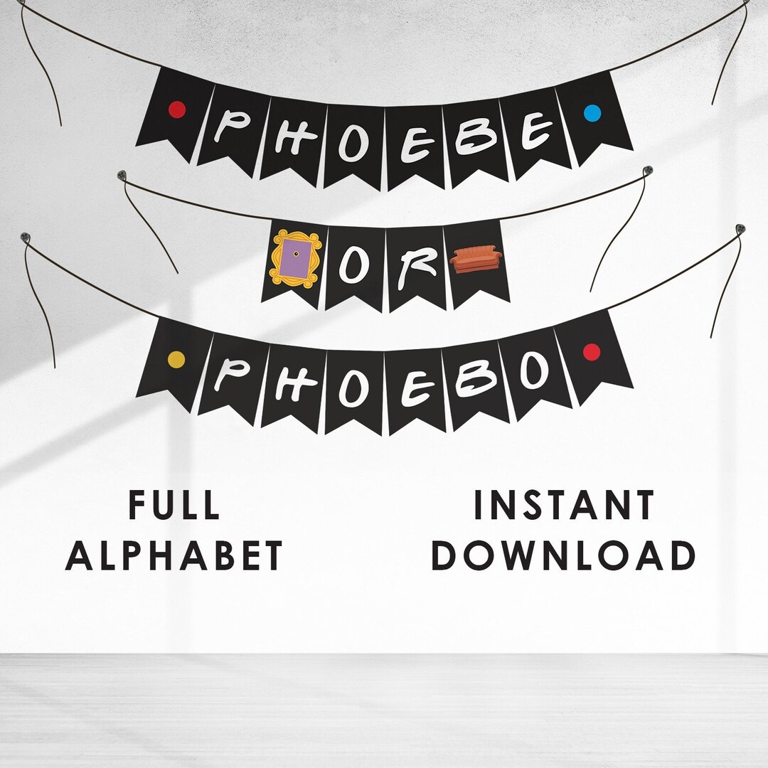 Friends Theme Baby Shower Banner, DIY, Friends Gender Reveal Garland ...