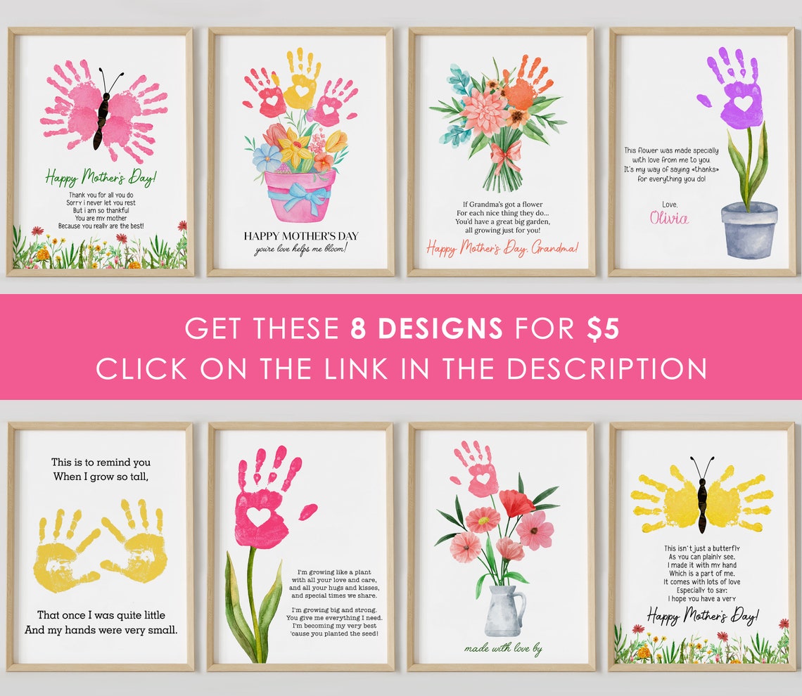 Butterfly Handprint Art Craft, DIY, Mother's Day Gift From Baby, First ...