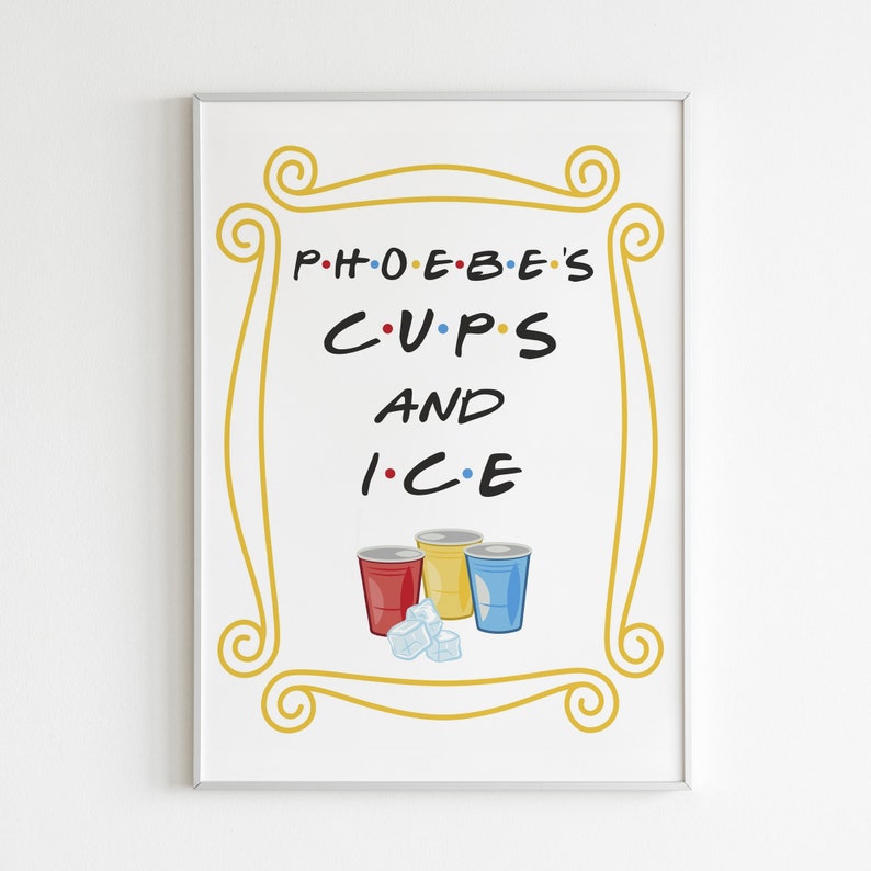 Friends Party Sign Drinks Table Sign Friends Theme Grad - Etsy