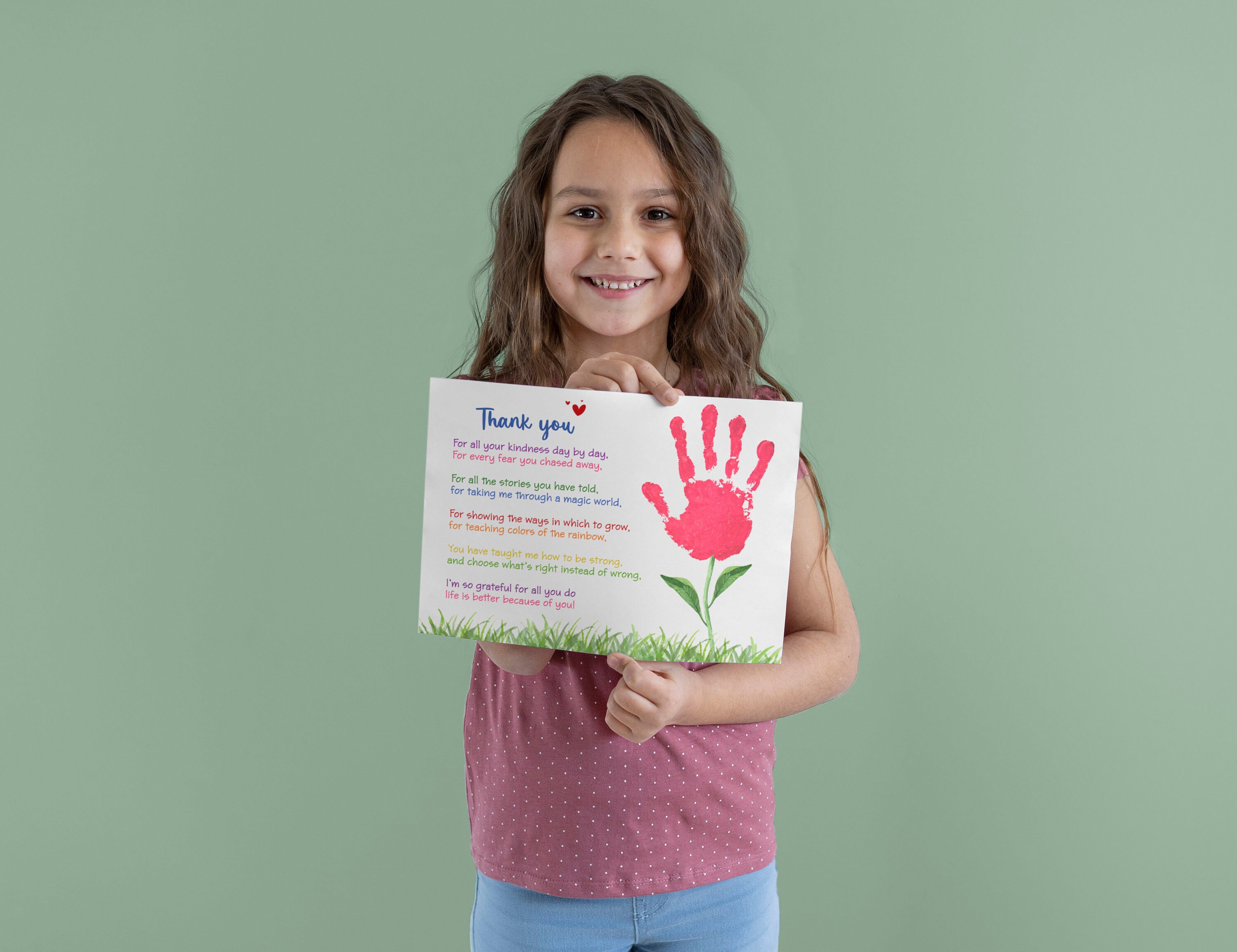 Teacher Appreciation Poem, Handprint Art, DIY, Teacher Thank You Gift ...