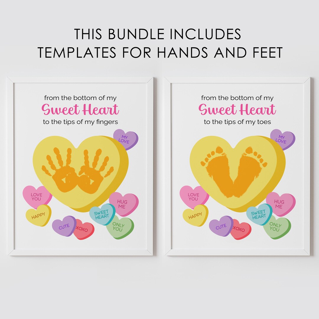 Sweat Heart Handprint | Footprint Art Craft, Valentine's Day, Crafts ...